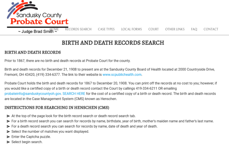 Sandusky County Probate Court - Sandusky County Court